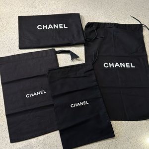 CHANEL | Accessories | Chanel Bundle Packaging Textile Bags | Poshmark